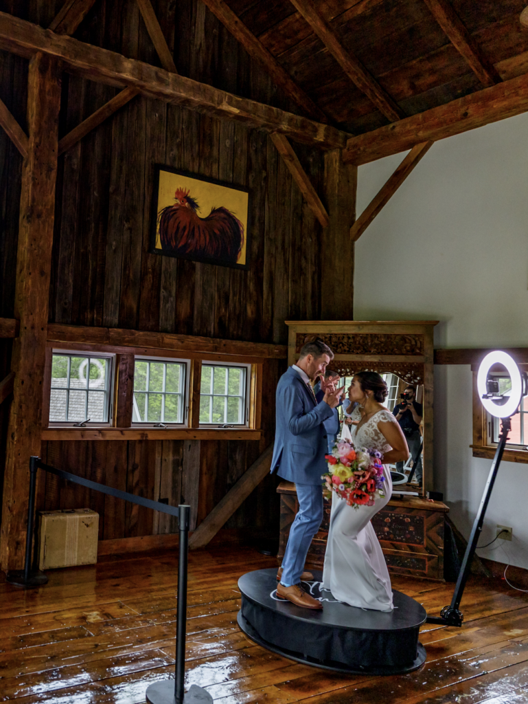 Riverside Farm Wedding Photo Booth with Pixel Pod